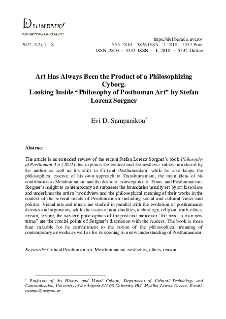 (PDF) Art Has Always Been the Product of a Philosophizing Cyborg ...