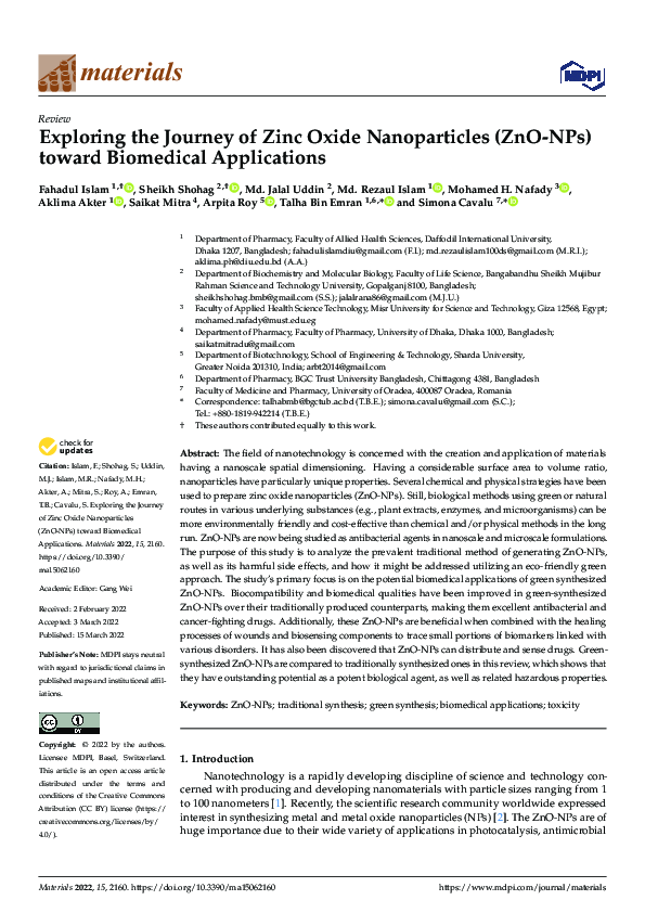 (PDF) Exploring the Journey of Zinc Oxide Nanoparticles (ZnO-NPs ...