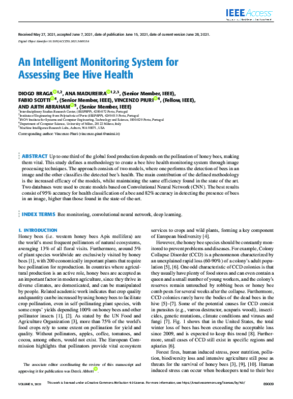 (PDF) An Intelligent Monitoring System for Assessing Bee Hive Health