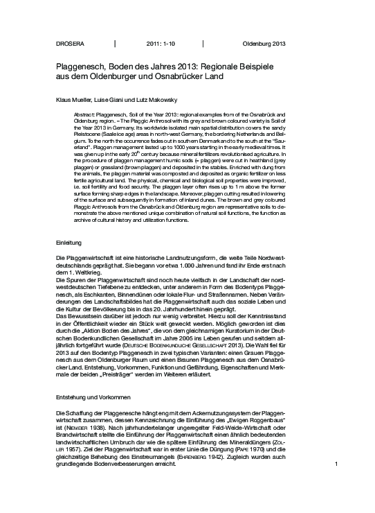 (PDF) Plaggenesch, Boden des Jahres 2013: Regionale Beispiele aus dem ...