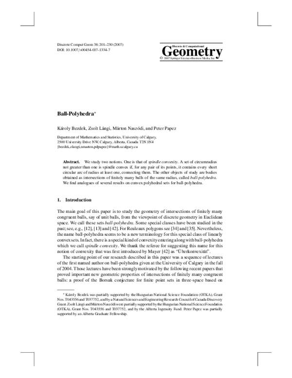 (PDF) Ball-Polyhedra
