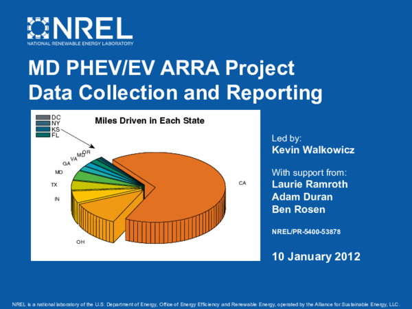 (PDF) MD PHEV/EV ARRA Project Data Collection and Reporting