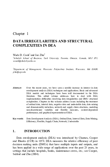 (PDF) Modeling Data Irregularities and Structural Complexities in Data ...