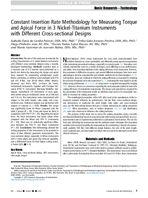 (PDF) Constant Insertion Rate Methodology for Measuring Torque and ...
