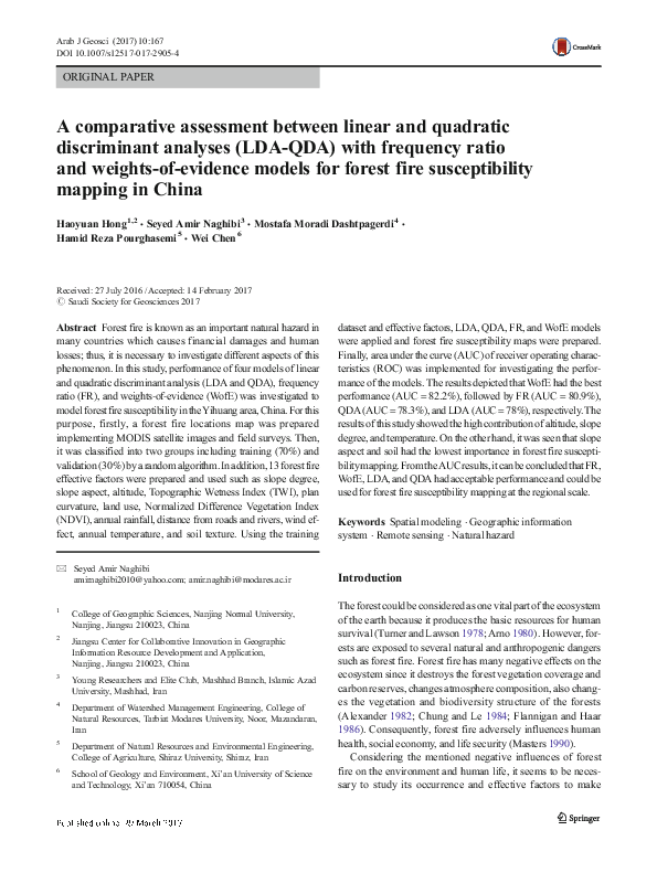 (PDF) A comparative assessment between linear and quadratic ...