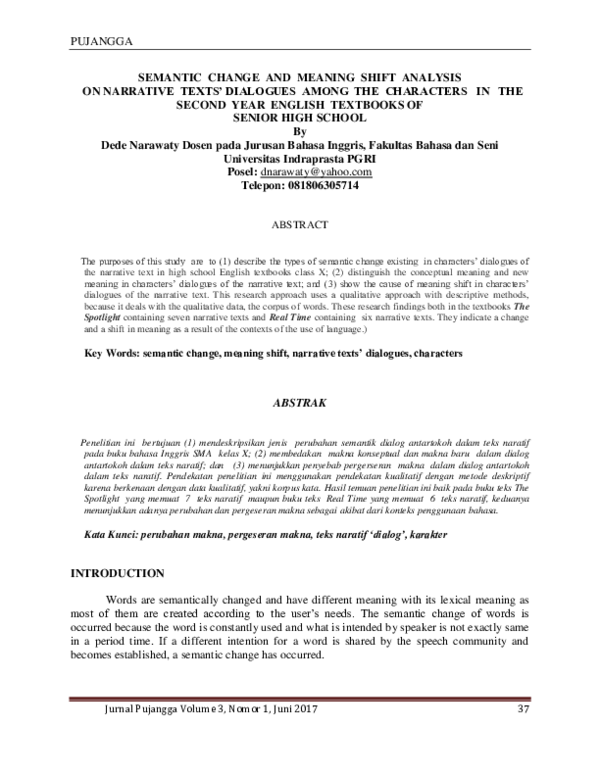 (PDF) Semantic Change and Meaning Shift Analysis on Narrative Texts ...
