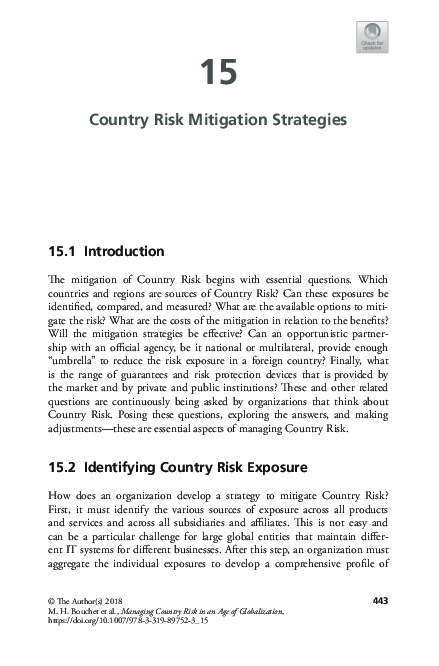(PDF) Country Risk Mitigation Strategies