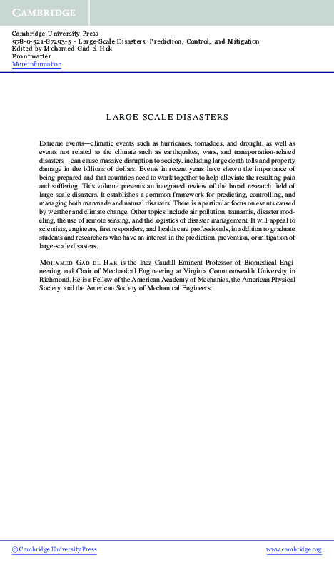 (PDF) Large-Scale Disasters