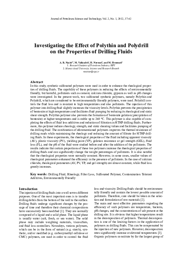 (PDF) Investigating the Effect of Polythin and Polydrill on the ...