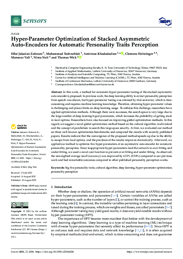 (PDF) Hyper-Parameter Optimization of Stacked Asymmetric Auto-Encoders for Automatic Personality ...