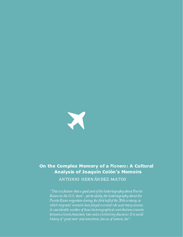 (PDF) On the Complex Memory of a Pionero: A Cultural Analysis of ...