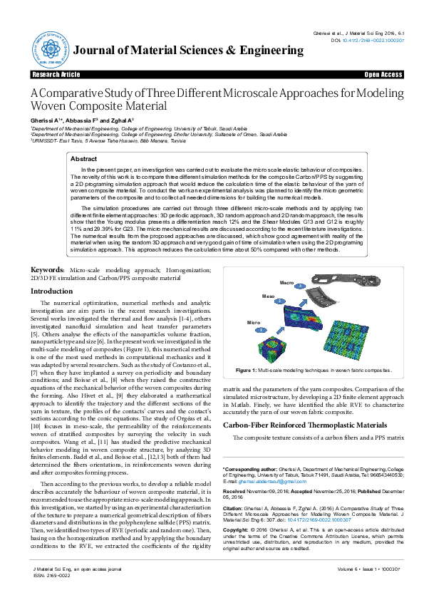 (PDF) A Comparative Study of Three Different Microscale Approaches for ...