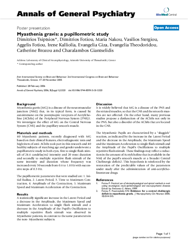 (PDF) Myasthenia gravis: a pupillometric study