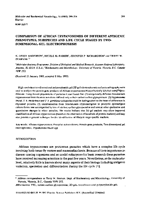 (PDF) Comparison of African trypanosomes of different antigenic ...