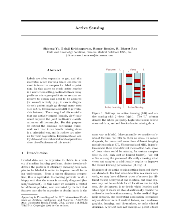 (PDF) Active Sensing