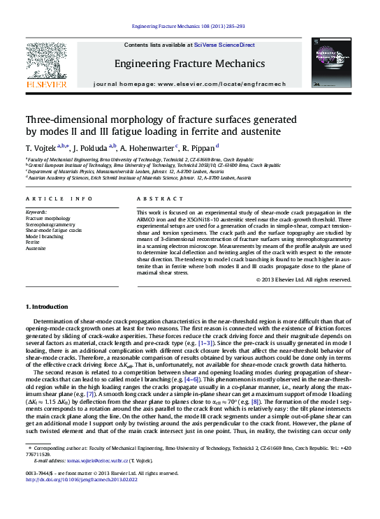 (PDF) Three-dimensional morphology of fracture surfaces generated by ...