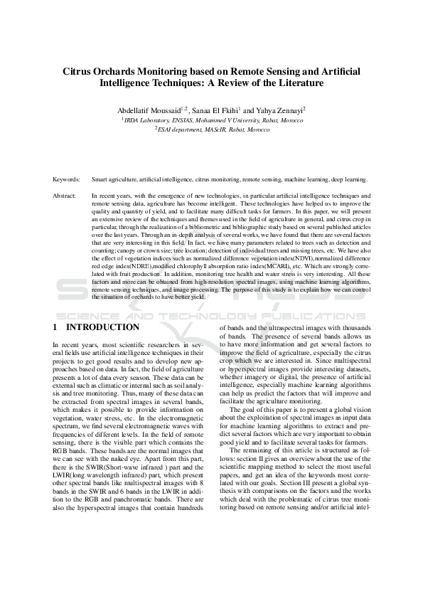 (PDF) Citrus Orchards Monitoring based on Remote Sensing and Artificial Intelligence Techniques ...