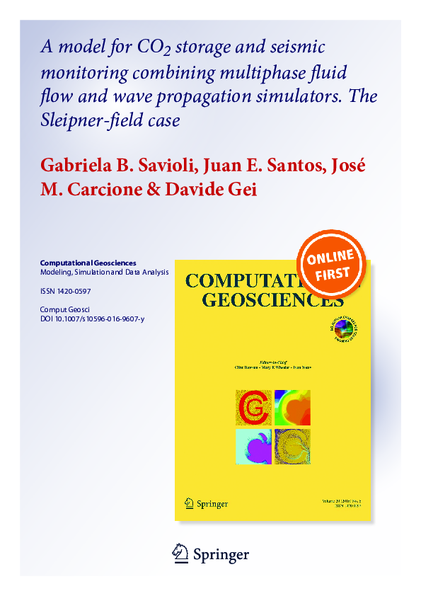 Pdf A Model For Co2 Storage And Seismic Monitoring Combining Multiphase Fluid Flow And Wave