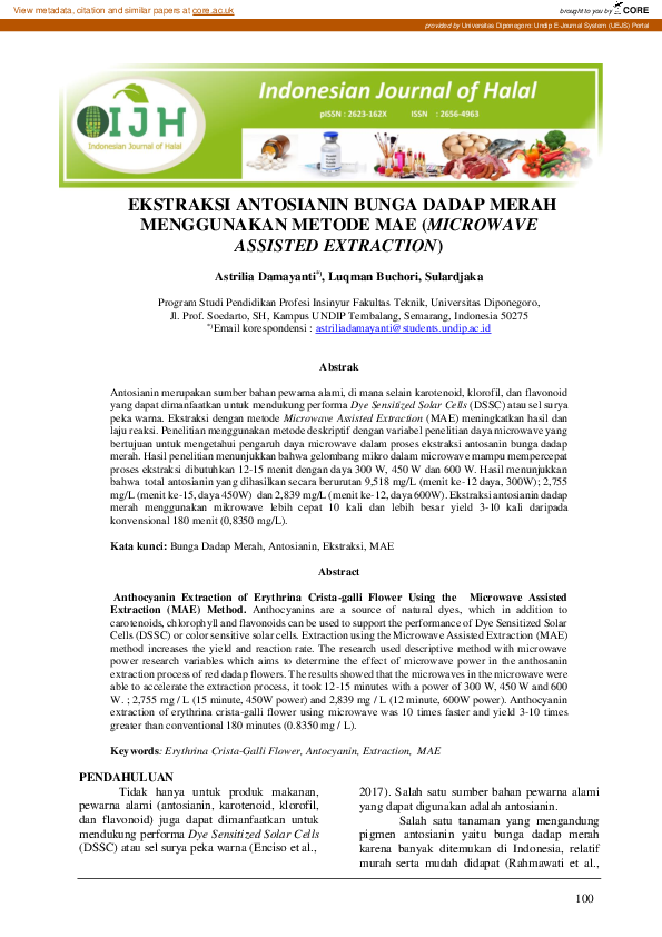 (PDF) Ekstraksi Antosianin Bunga Dadap Merah Menggunakan Metode Mae ...