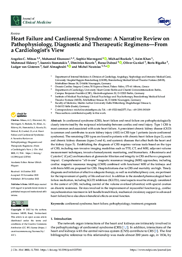 (PDF) Heart Failure and Cardiorenal Syndrome: A Narrative Review on ...