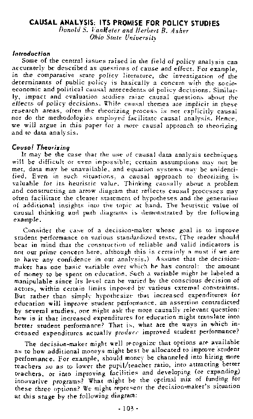 (PDF) Causal Analysis: Its Promise for Policy Studies