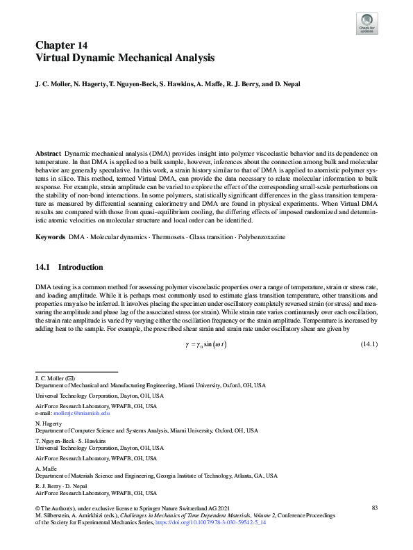 (PDF) Virtual Dynamic Mechanical Analysis