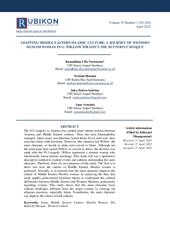 (PDF) Adapting Middle Eastern Islamic Culture: A Journey of Western ...