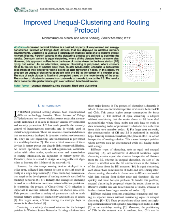 Pdf Improved Unequal Clustering And Routing Protocol 6606