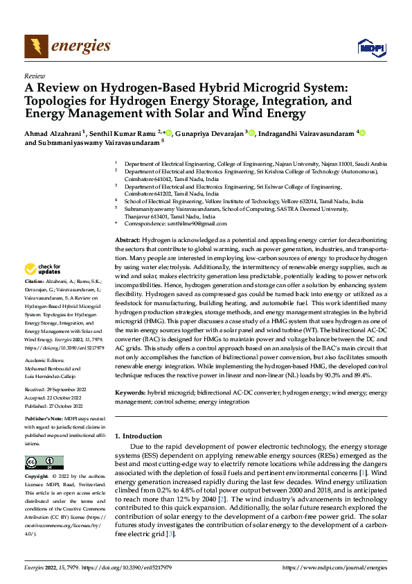 (PDF) A Review on Hydrogen-Based Hybrid Microgrid System: Topologies for Hydrogen Energy Storage ...