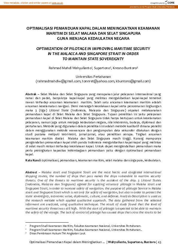(PDF) Optimalisasi Pemanduan Kapal Dalam Meningkatkan Keamanan Maritim ...
