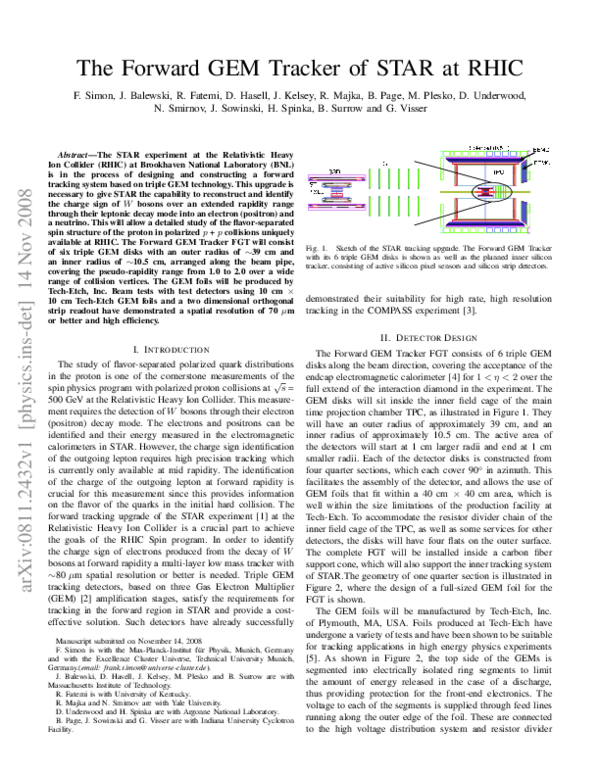 (PDF) The forward GEM tracker of STAR at RHIC