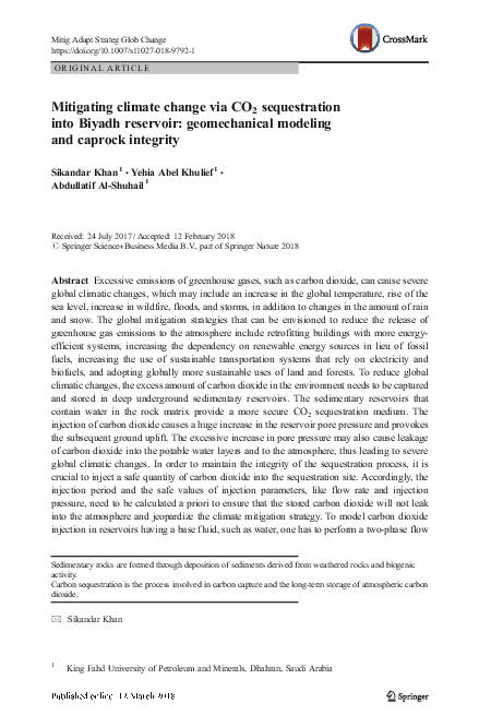 (PDF) Mitigating climate change via CO2 sequestration into Biyadh ...