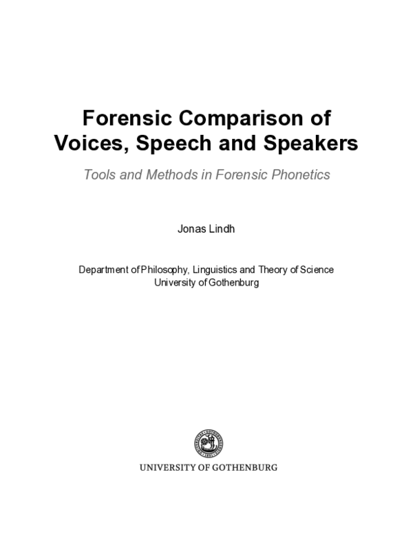 (PDF) Tools and Methods in Forensic Phonetics | Jonas Lindh - Academia.edu
