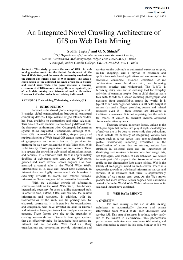 (PDF) An Integrated Novel Crawling Architecture of GIS on Web Data Mining