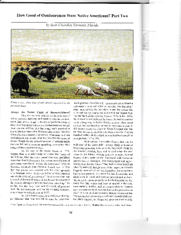 (PDF) How Good of Outdoorsmen Were Native Americans? (Part 2)