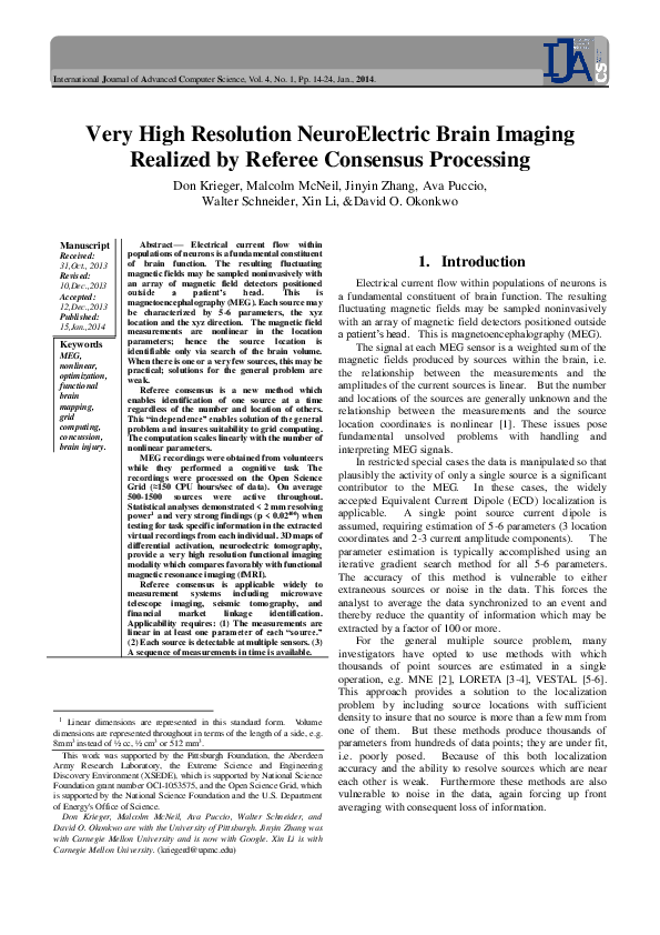 (PDF) Very High Resolution NeuroElectric Brain Imaging Realized by ...