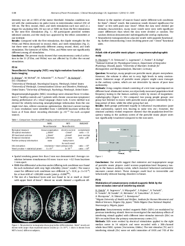 (PDF) P514: NeuroElectric Tomography (NET): very high resolution ...