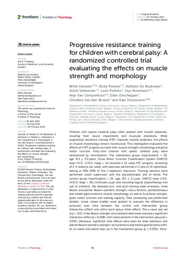 (PDF) Progressive resistance training for children with cerebral palsy ...