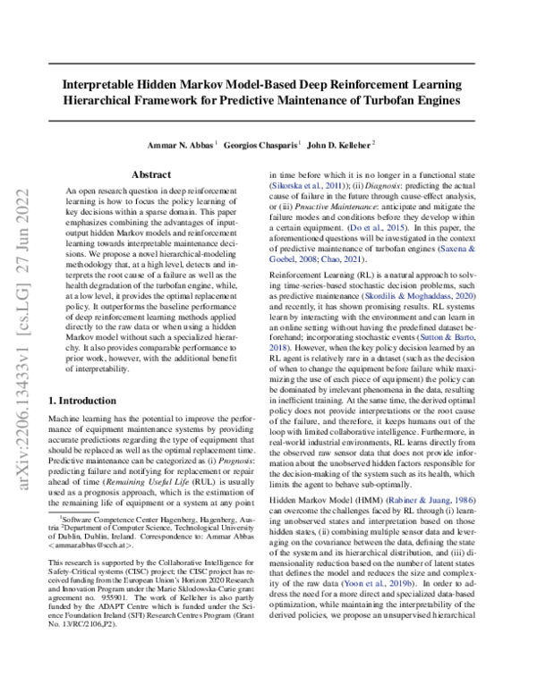 (PDF) Interpretable Hidden Markov Model-Based Deep Reinforcement Learning Hierarchical Framework ...