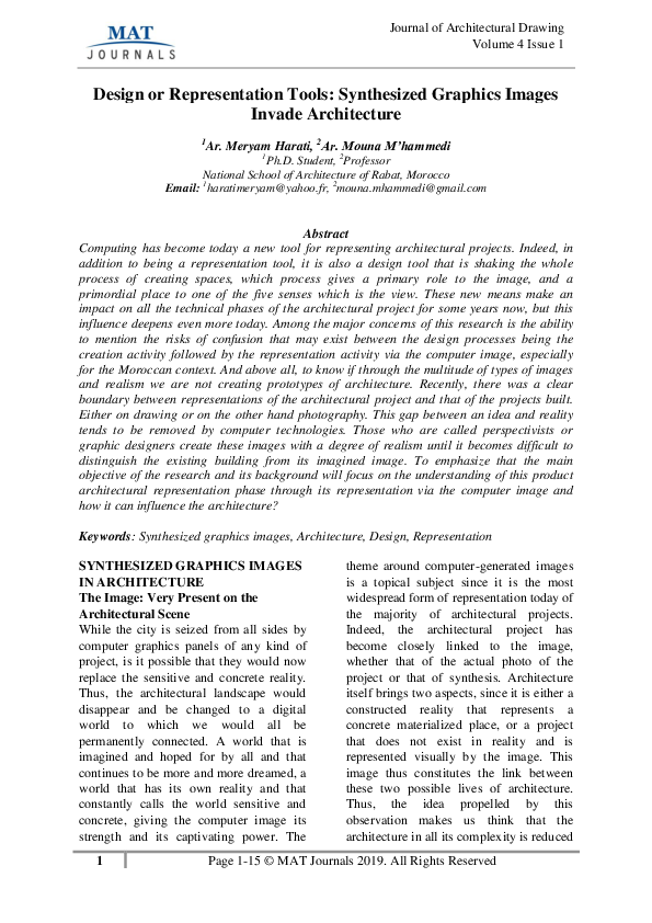 (PDF) Design or Representation Tools: Synthesized Graphics Images ...