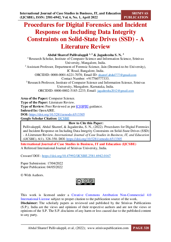 Pdf Procedures For Digital Forensics And Incident Response On Including Data Integrity 5503