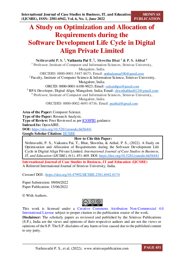 (PDF) A Study on Optimization and Allocation of Requirements during the Software Development ...