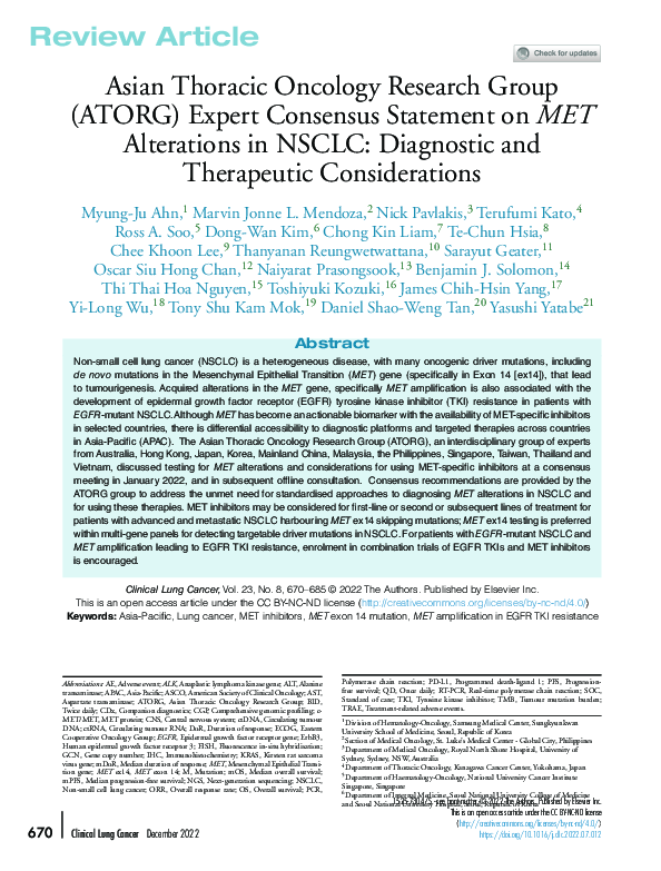 (PDF) Asian Thoracic Oncology Research Group (ATORG) Expert Consensus ...