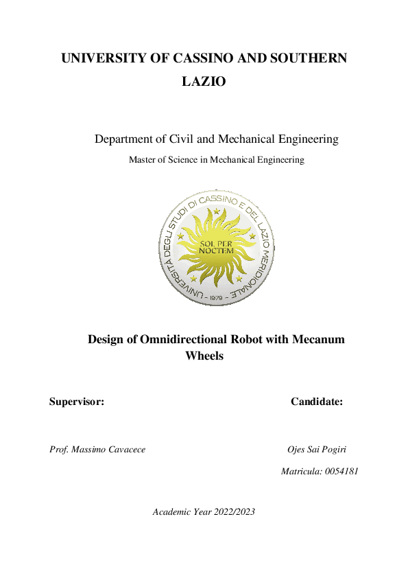 Pdf Design Of Omnidirectional Robot With Mecanum Wheels