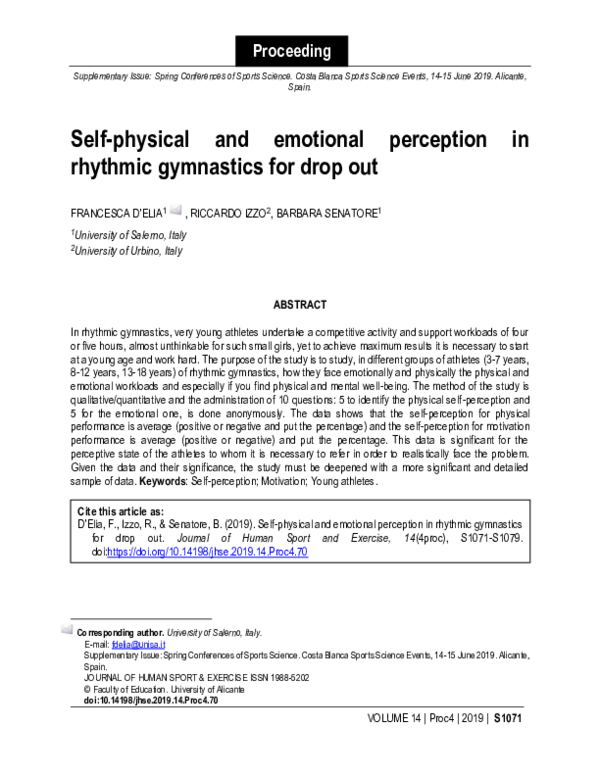 (PDF) Self-physical and emotional perception in rhythmic gymnastics for ...