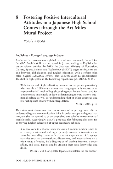 (PDF) Fostering Positive Intercultural Attitudes in a Japanese High ...
