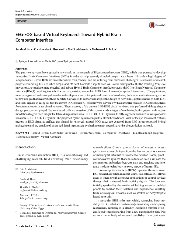 (PDF) EEG-EOG based Virtual Keyboard: Toward Hybrid Brain Computer Interface