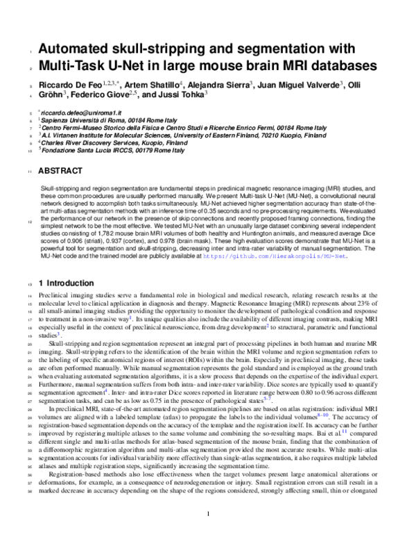 (PDF) Automated joint skull-stripping and segmentation with Multi-Task ... (PDF) Automated joint skull-stripping and segmentation with Multi-Task ...
