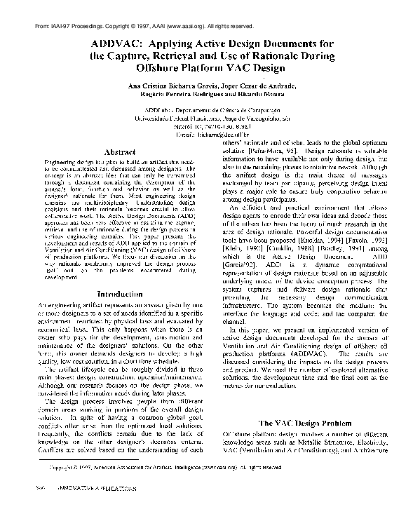 (PDF) VAC: Applying Active Design Documents for ture, Retrieval and Use ...