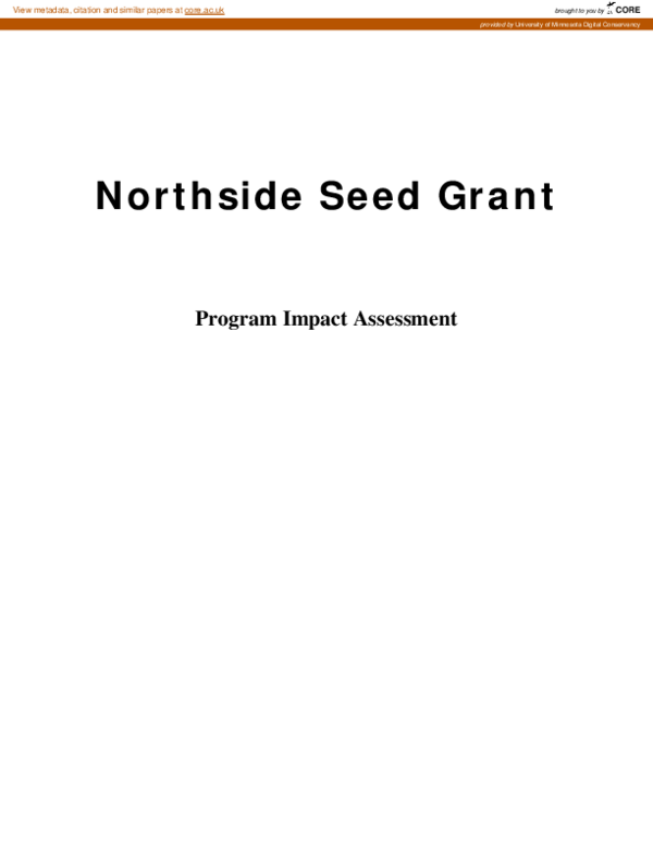 (PDF) Program Impact Assessment